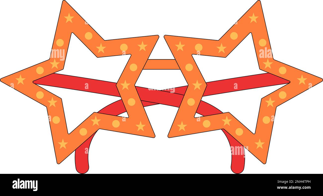 Vintage carnival star shaped glasses Stock Vector Image & Art - Alamy