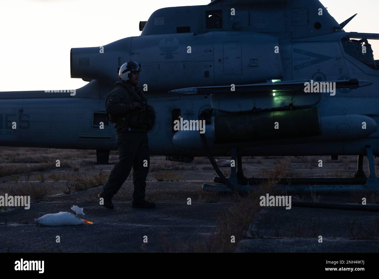 A U.S. Marine assigned to Marine Medium Tiltrotor Squadron 162 (VMM-162 ...