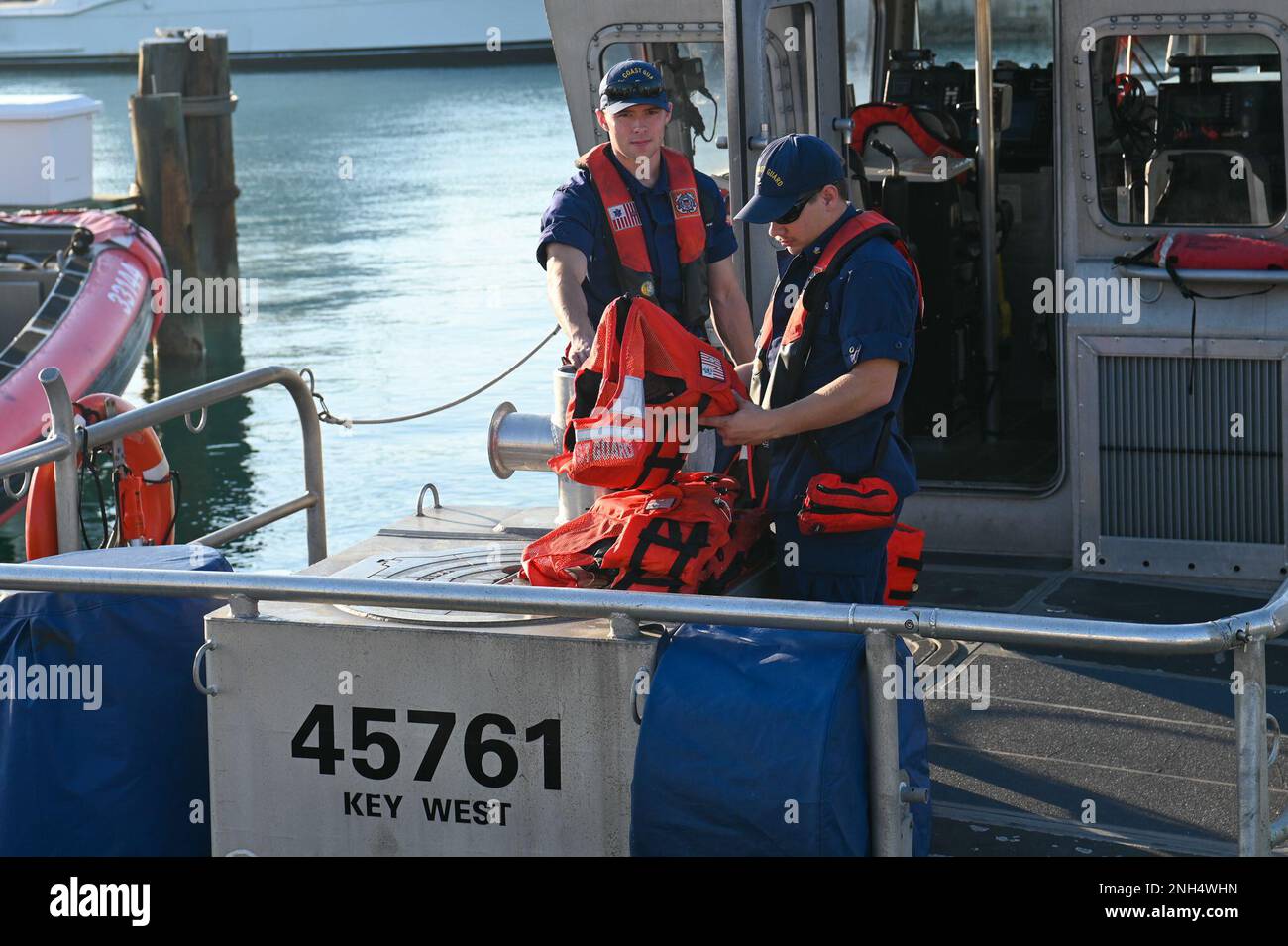 Coast Guard Fifth District personnel deployed to Key West, gather life ...