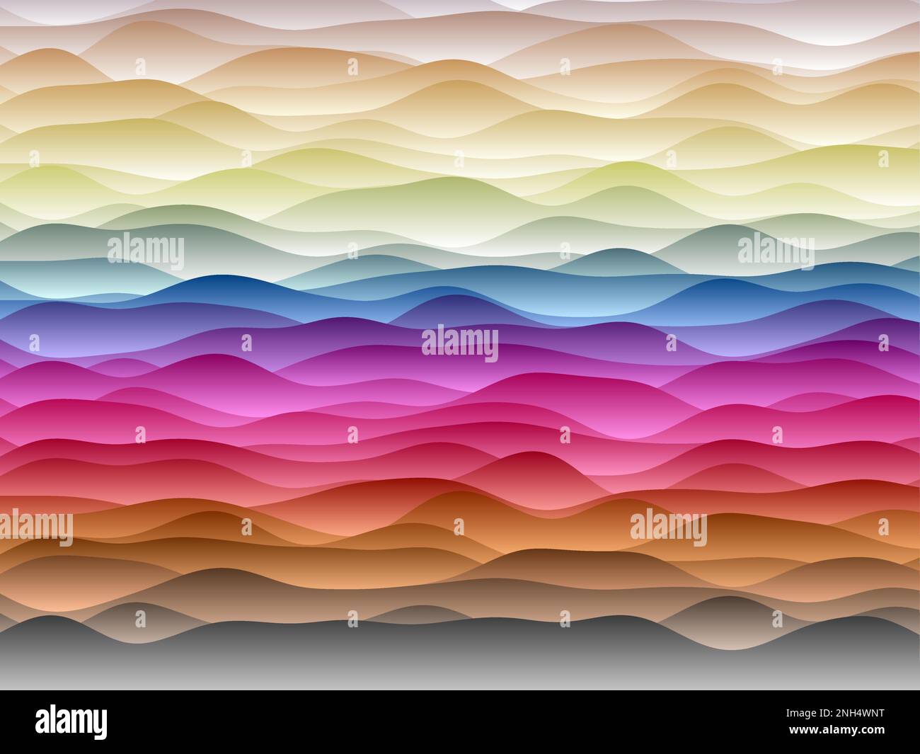 Abstract curves background. Smooth curves with gradients in accent colors. Cool vector ...