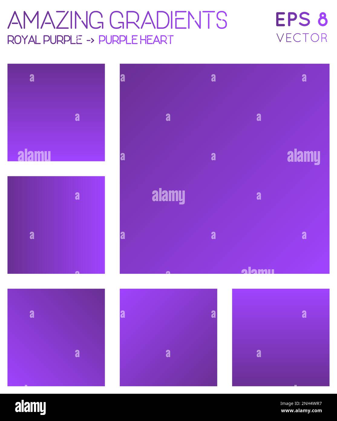 Colorful gradients in royal purple, purple heart color tones. Admirable ...