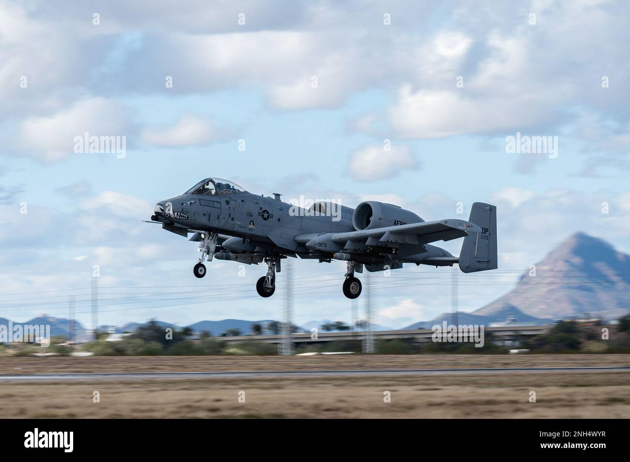 A U.S. Air Force A-10 Thunderbolt II assigned to the 355th Wing flies ...
