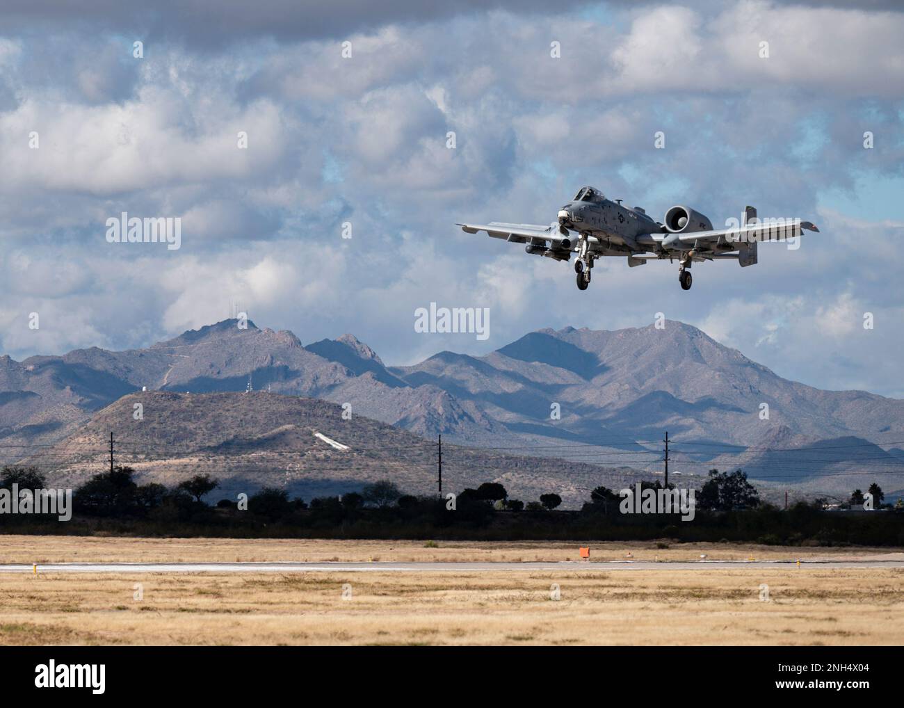 A U.S. Air Force A-10 Thunderbolt II assigned to the 355th Wing flies ...