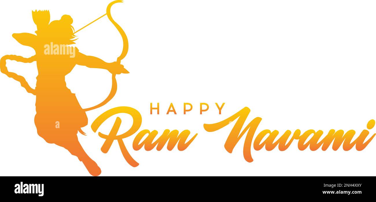 Happy Ram Navami festival of India. Ram Navami Indian festival banner ...