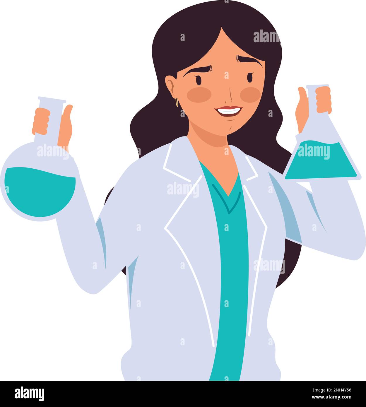 female laboratory worker character avatar Stock Vector Image & Art - Alamy