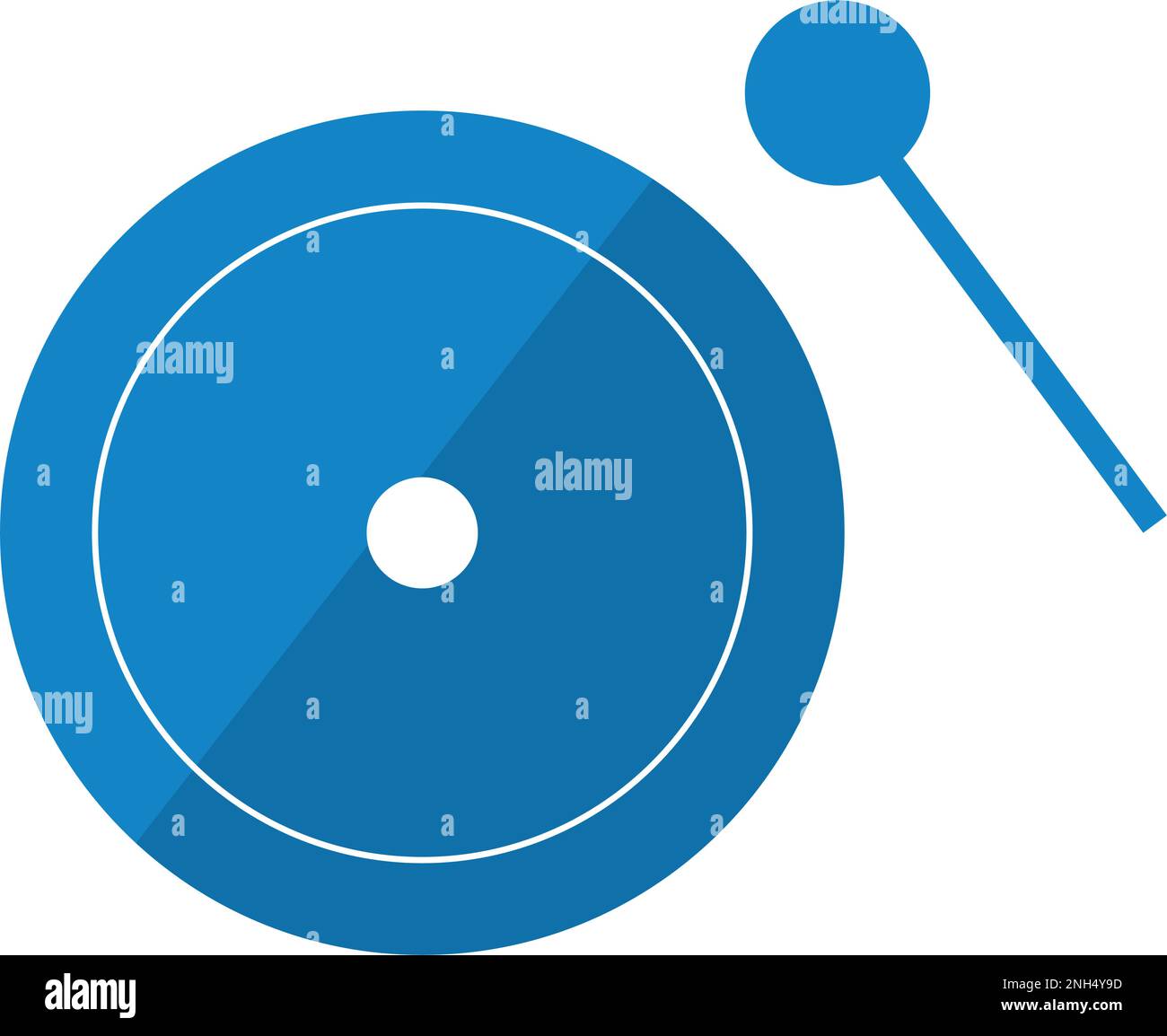 Isolated silhouette of a cymbal musical instrument icon Vector ...