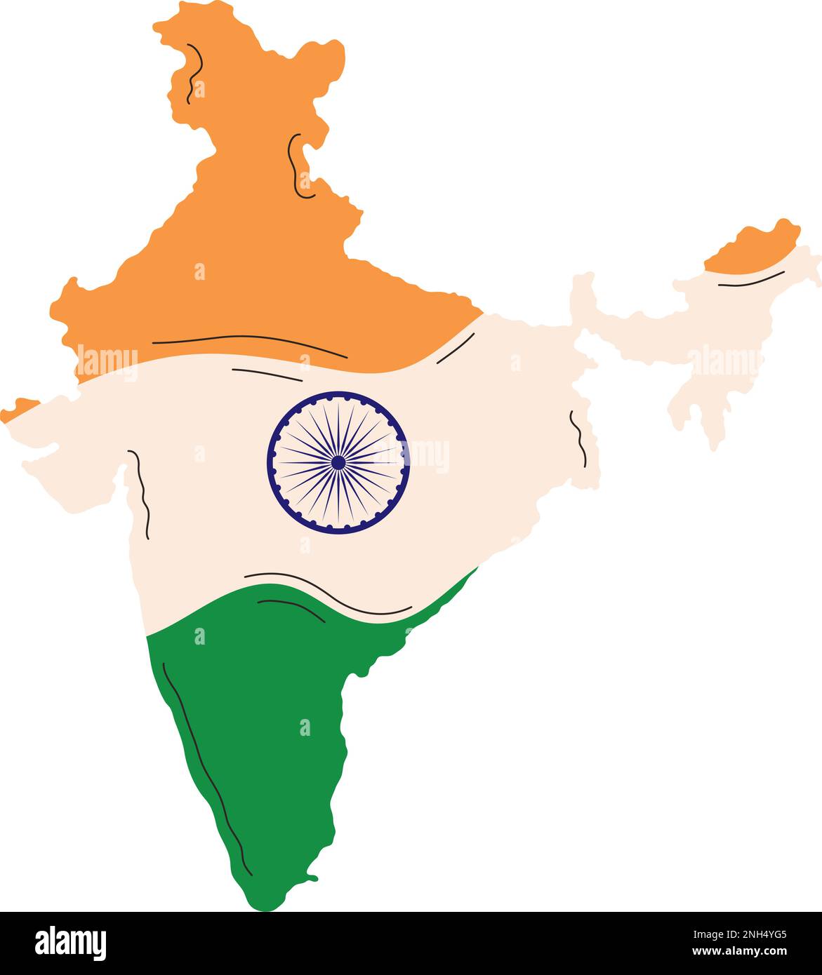 india flag in map icon Stock Vector Image & Art - Alamy