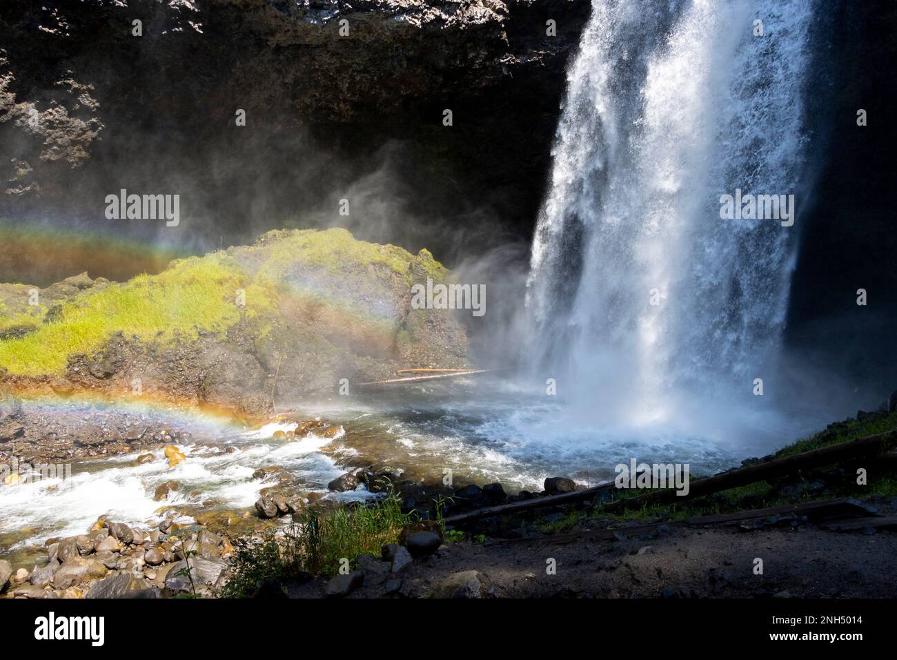 standing at the bottom of a waterfall Stock Photo - Alamy