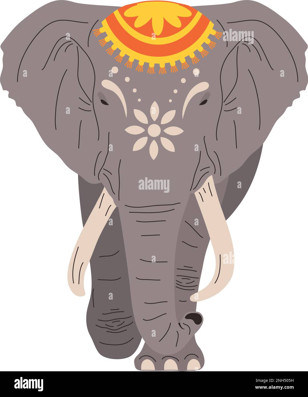 indian elephant traditional culture animal Stock Vector Image & Art - Alamy
