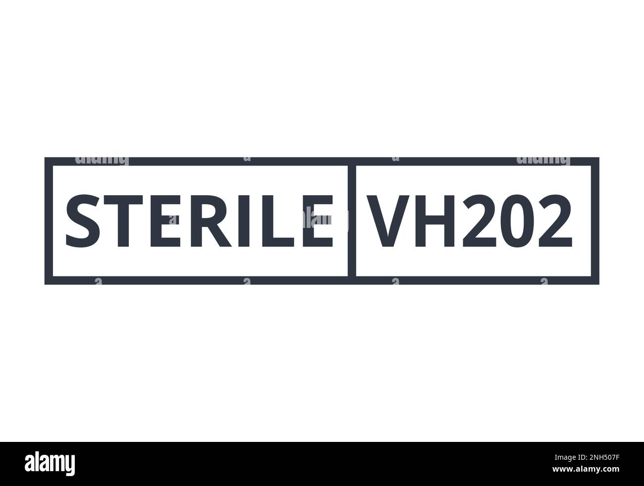 Sterilized using vaporized hydrogen peroxide. Concept of packaging and ...