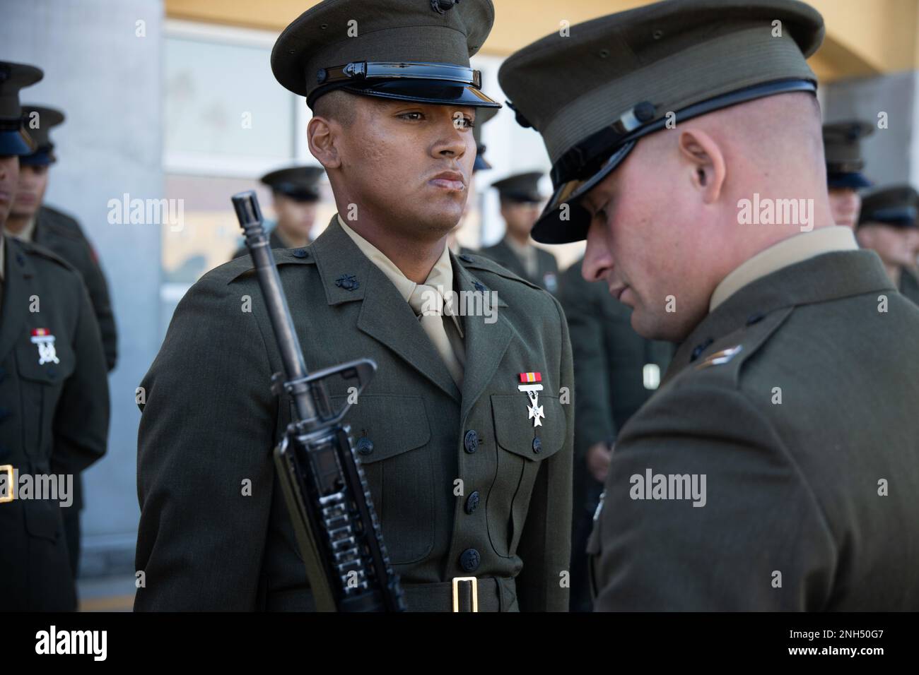 A U.S. Marine Corps Series Commander with Charlie Company, 1st Recruit ...