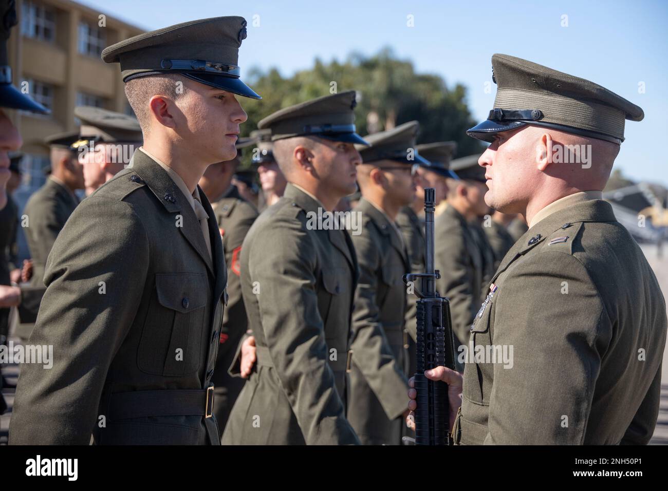 A U.S. Marine Corps Series Commander with Charlie Company, 1st Recruit ...