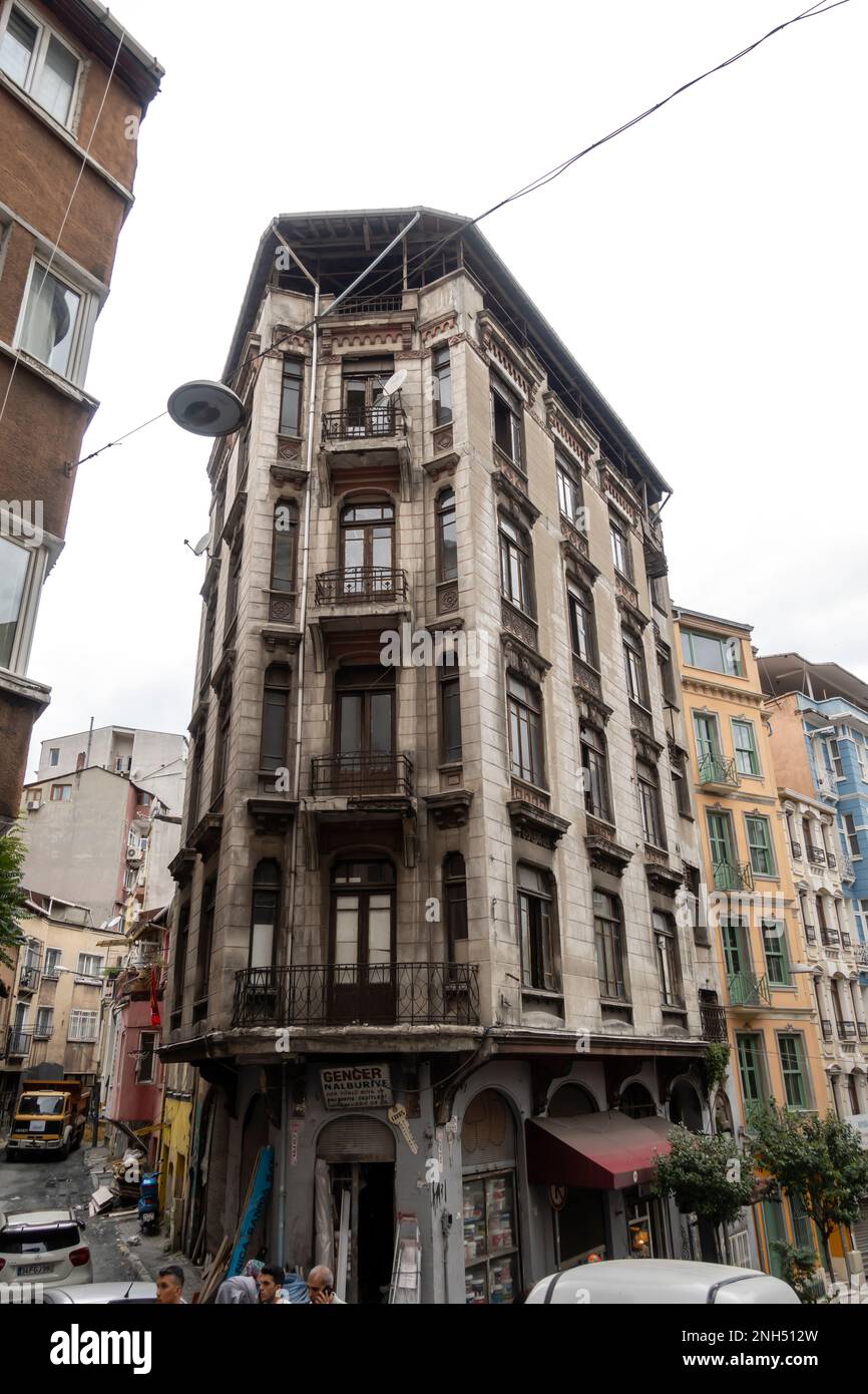Delapidating neglected old classic Ottoman building. Old buildings in ...