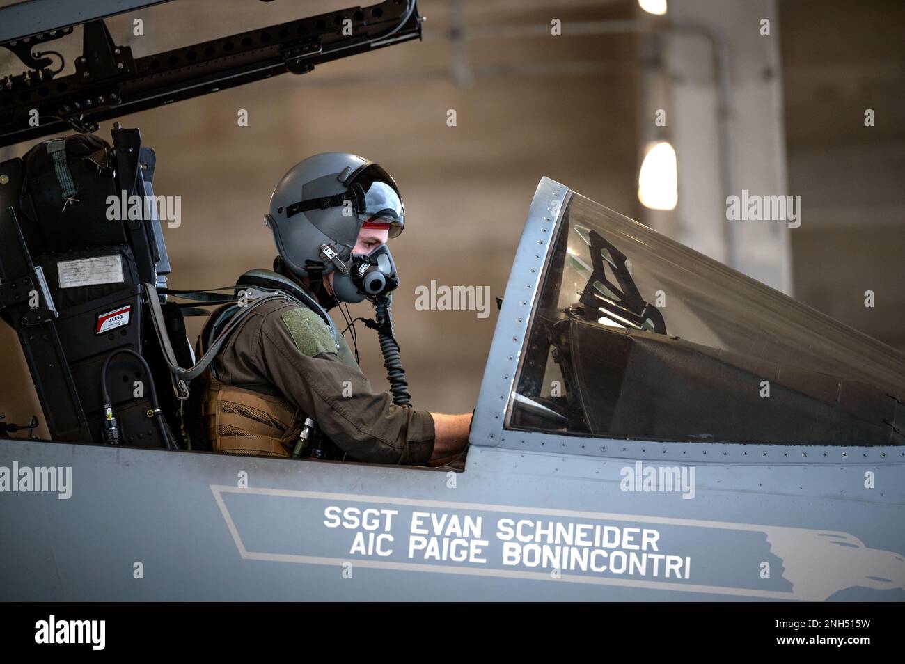 A U.S. Air Force F-15C Eagle pilot assigned to the 44th Fighter ...