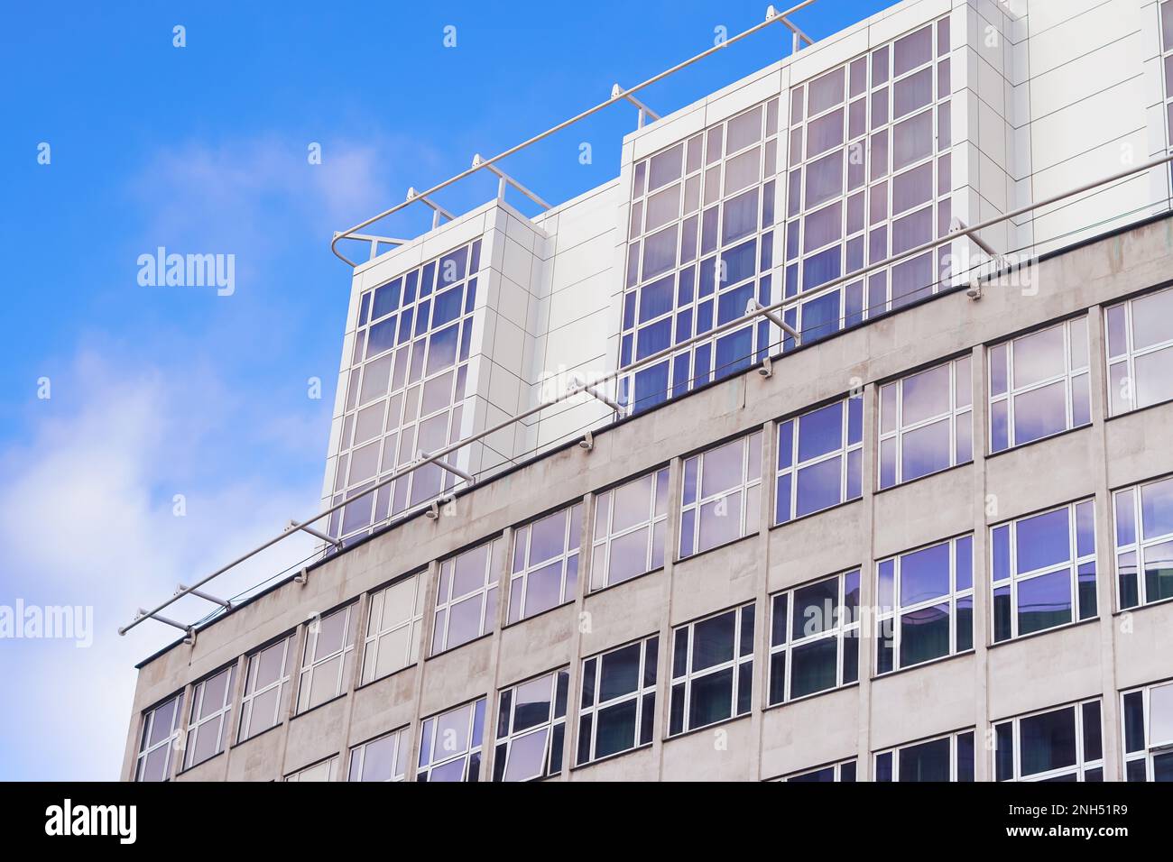High-rise buildings on blue sky background,streets of big city Stock ...