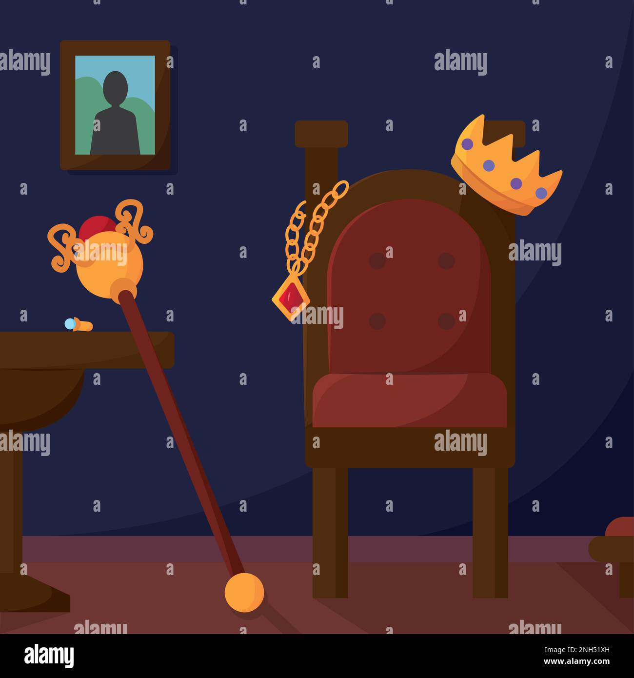 Royalty jewelry on a big chair Vector Stock Vector Image & Art - Alamy