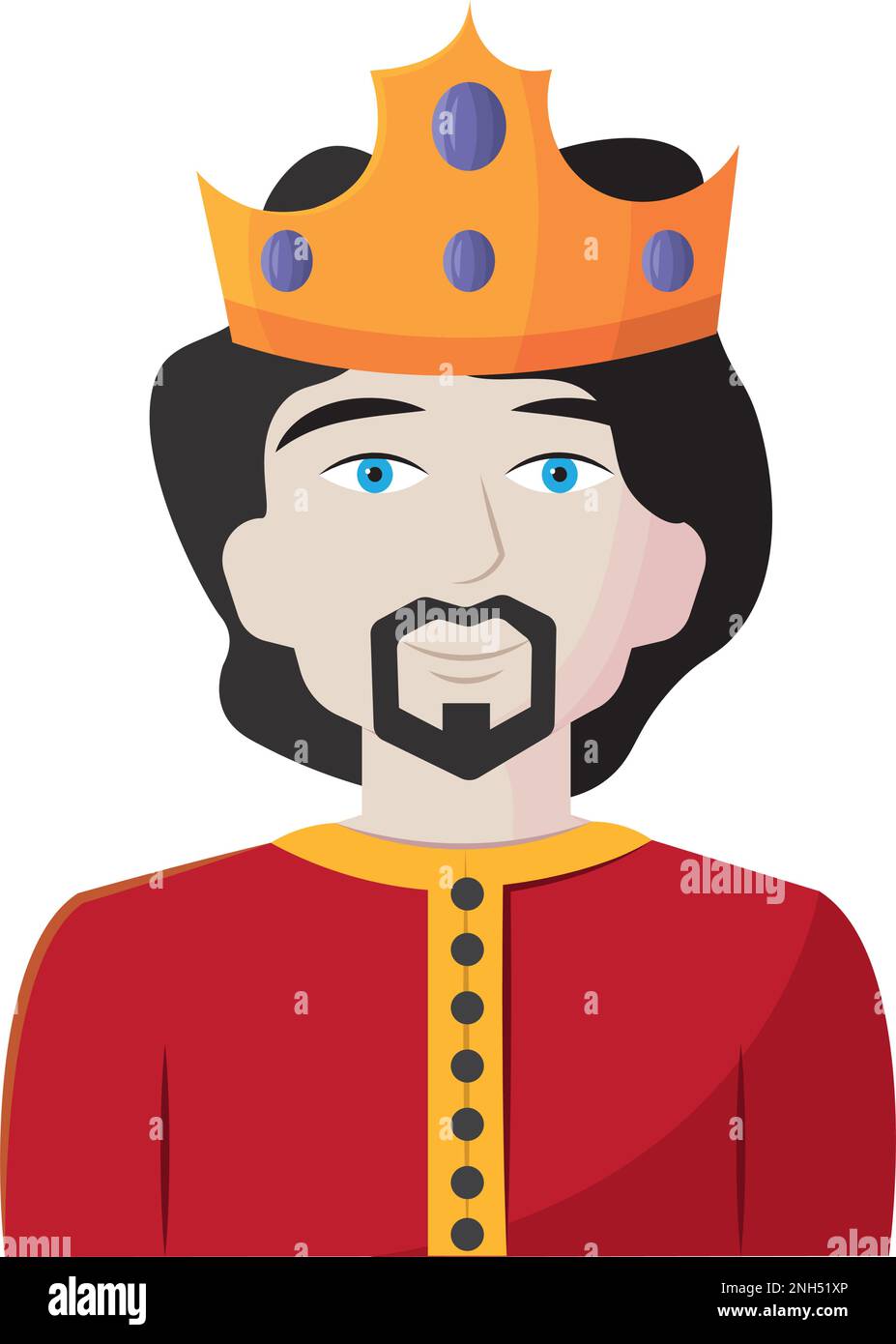 Isolated cute king avatar with crown Vector Stock Vector Image & Art ...