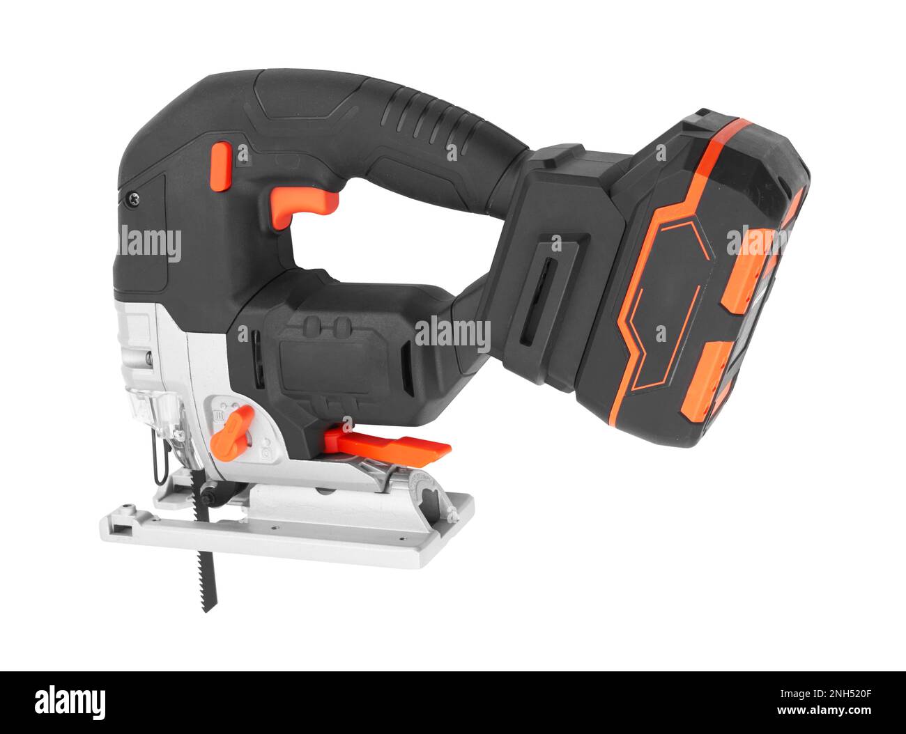 Electric jig saw machine isolated on white background Stock Photo - Alamy