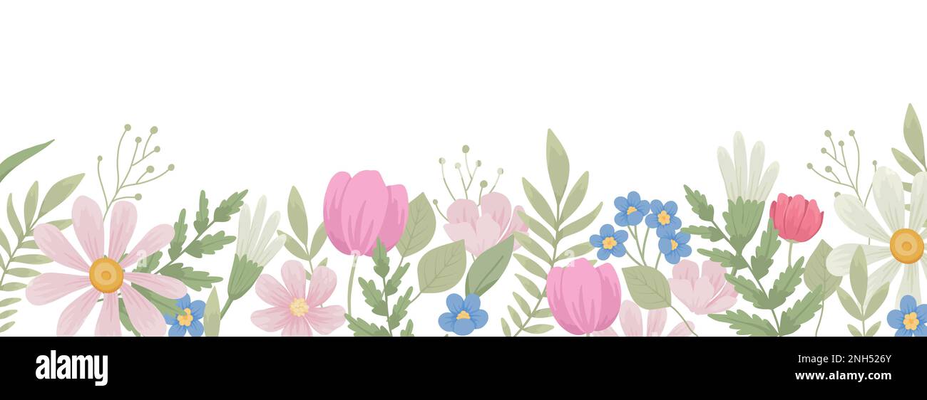 Wildflowers field edge Stock Vector Images - Alamy