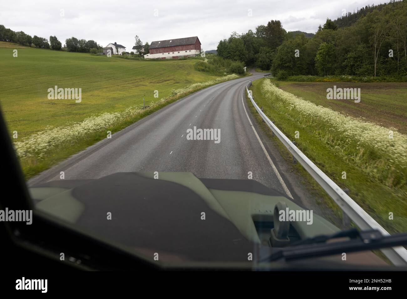 U.S. Marines operate a Medium Tactical Vehicle Replacement assigned to ...
