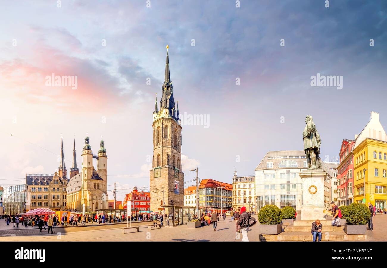 Market in Halle an der Saale, Germany Stock Photo - Alamy