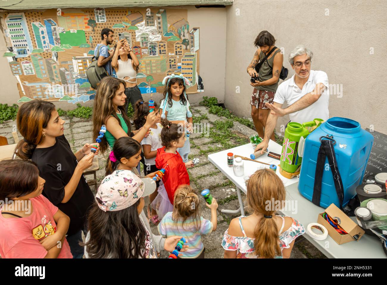 Childrens activities events in Turkey. Music class showing crafts ...