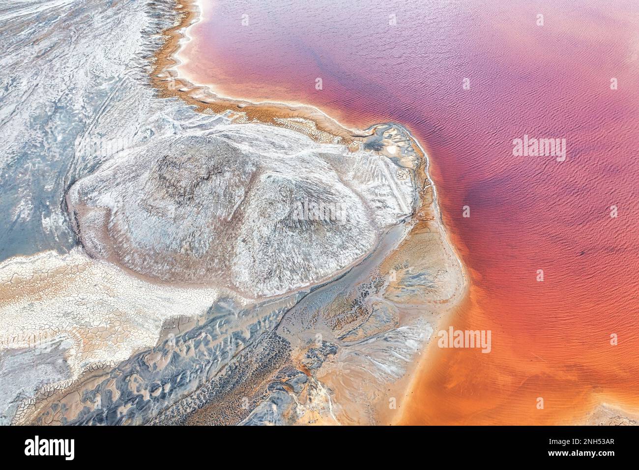 vast titanium mine with tailing ponds filled with technical fluids used ...
