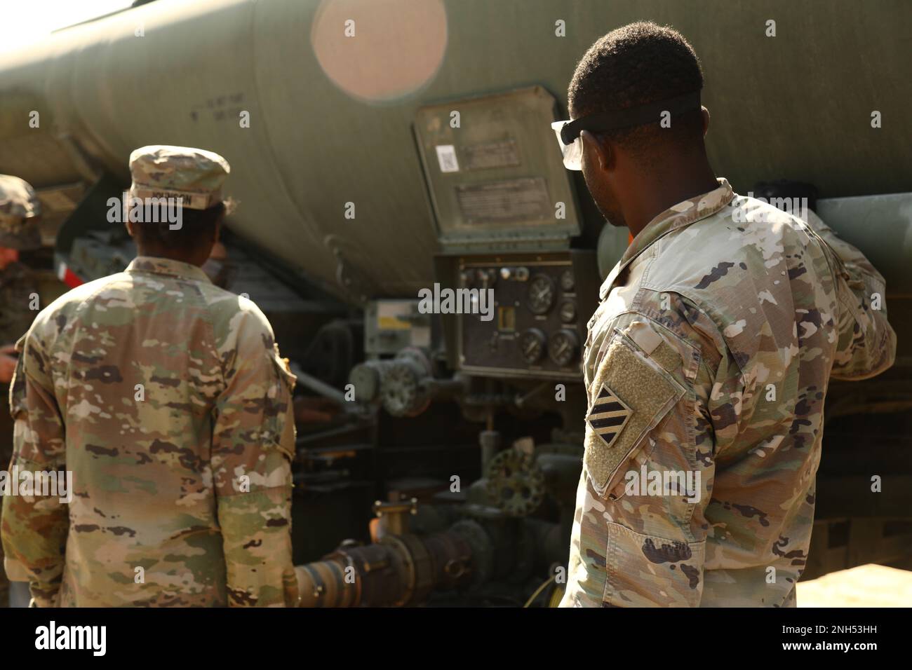 A petroleum supply specialist with the 135th Quartermaster Company ...
