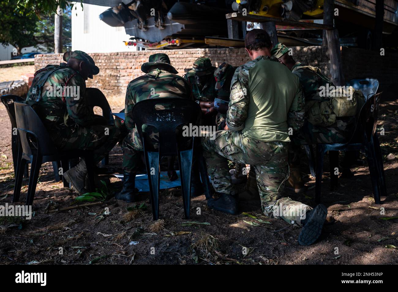 Members of the Malawian Maritime Force get taught proper pre-mission ...