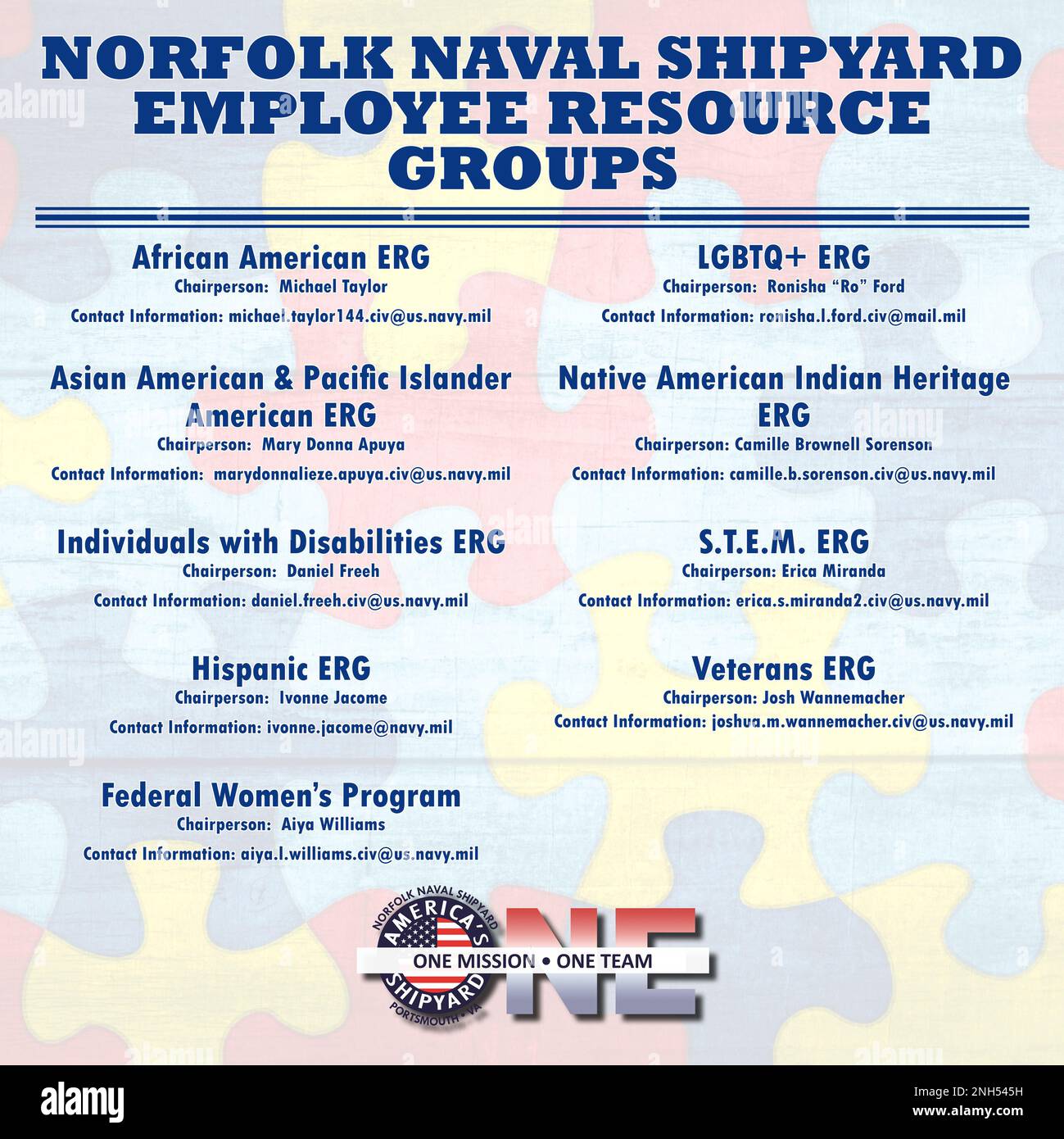 Norfolk Naval Shipyard currently has nine active Employee Resource ...