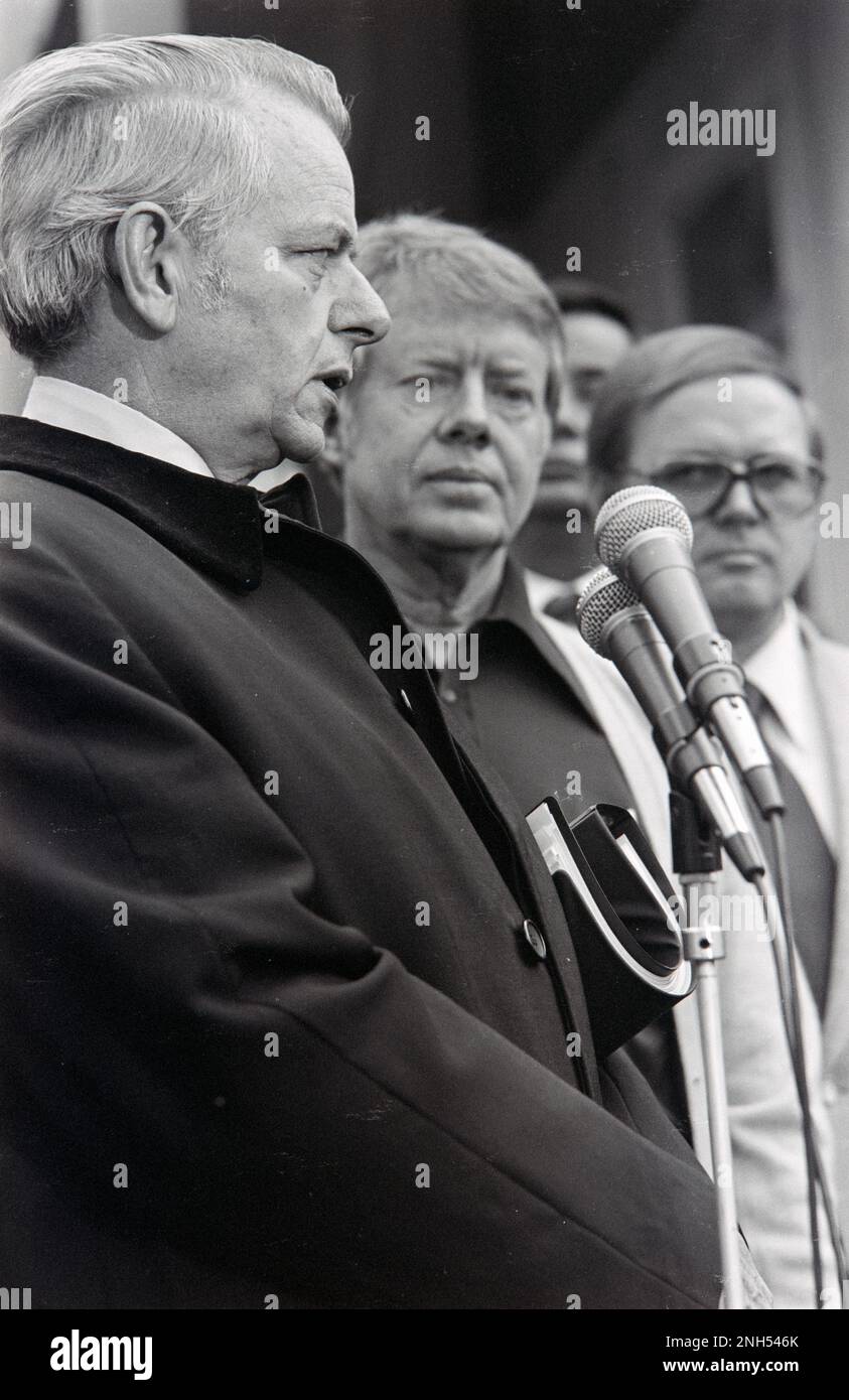 Senator ROBERT BYRD,President elect Jimmy Carter and Vice President ...
