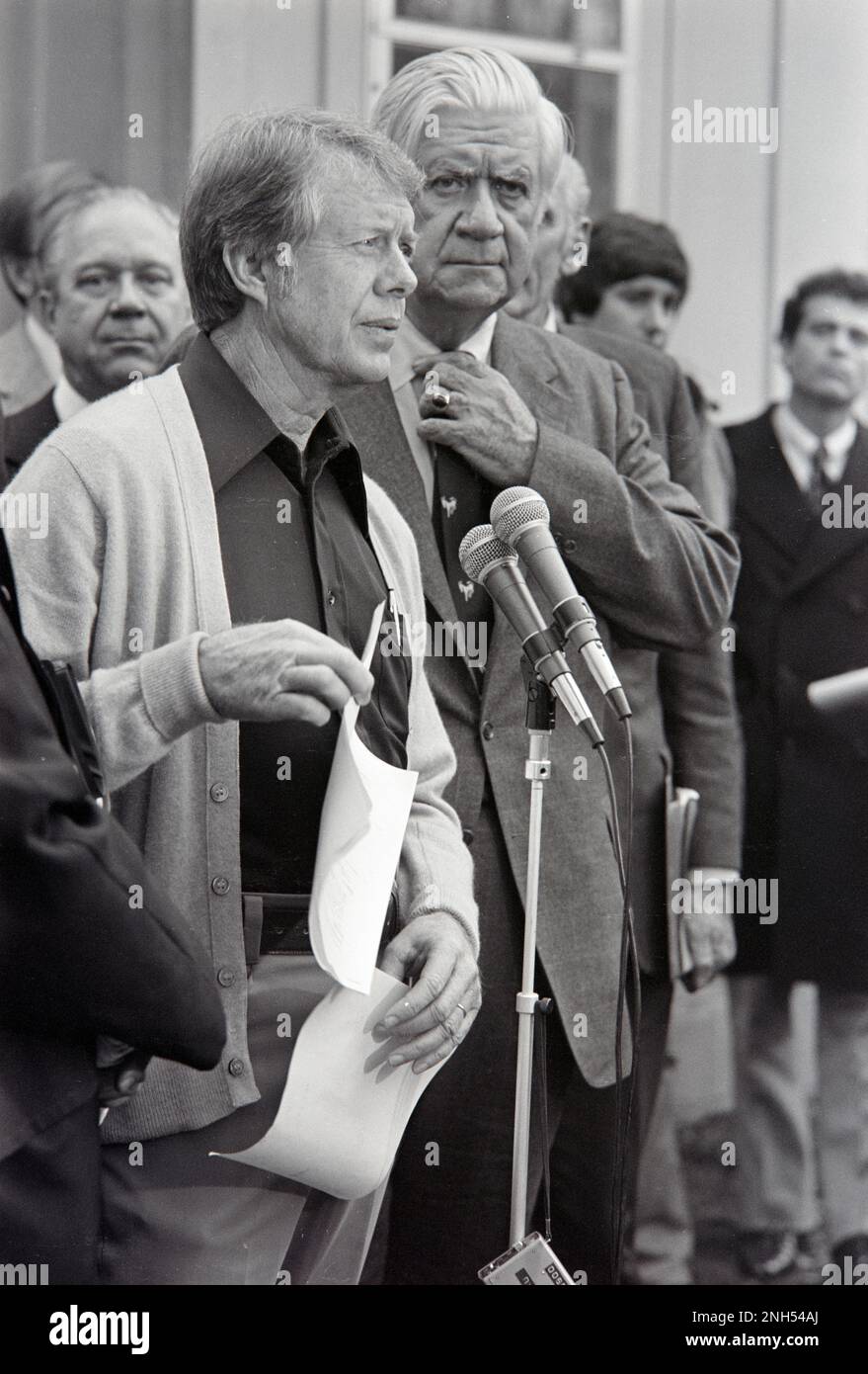 Speaker of the House, TIP O'NEILL,President elect Jimmy Carter and Vice ...