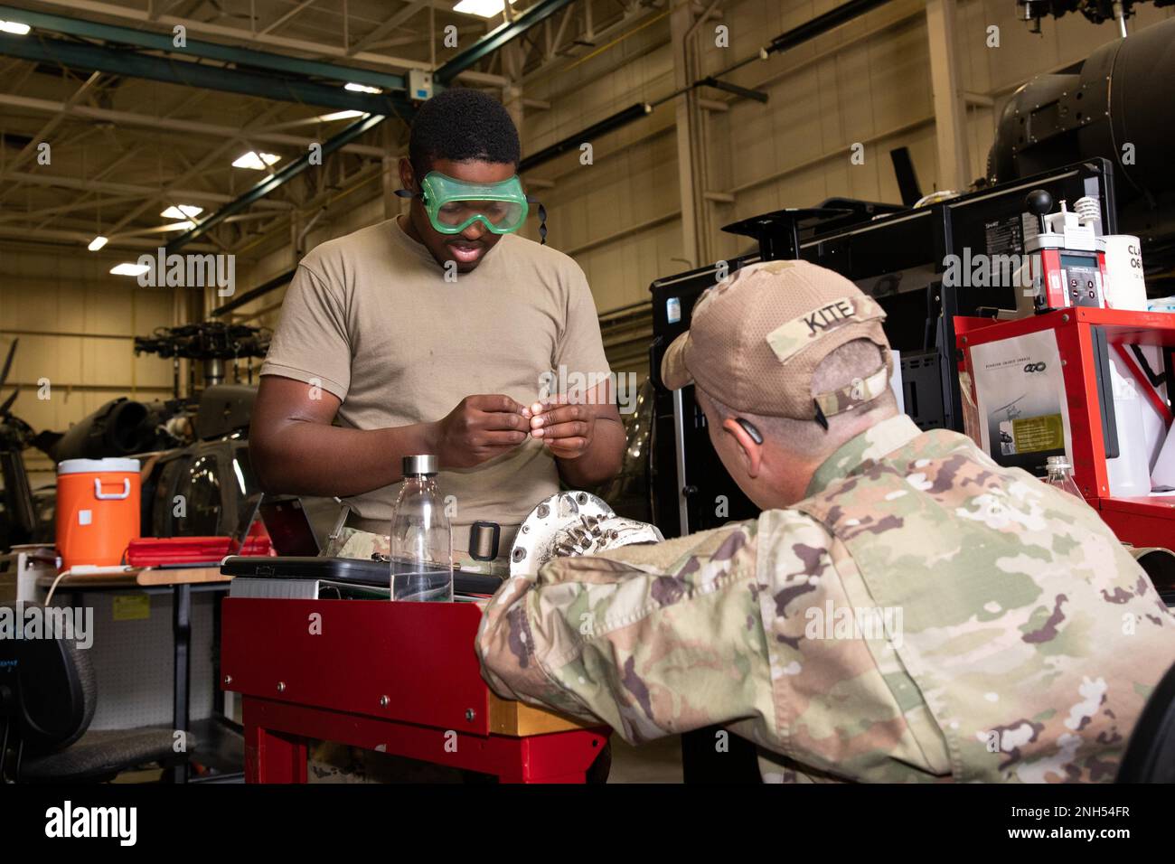 U.S. Army Pvt. Clyde Blocker, an Advanced Individual Training Soldier ...