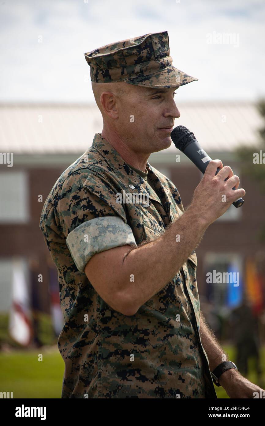 U.S. Marine Corps Lt. Col. Patrick S. Williams, the outgoing commanding ...