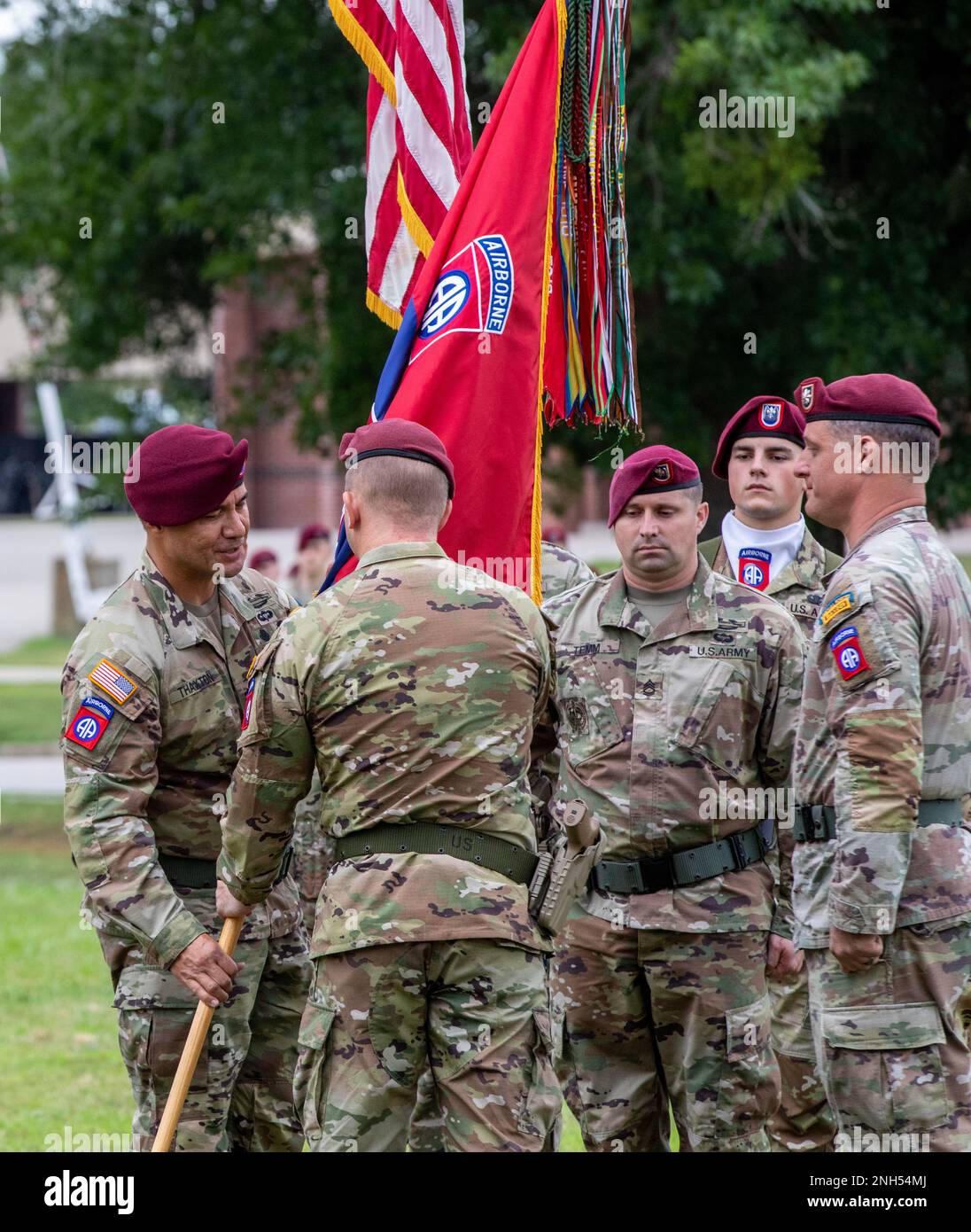 U.S. Army Lt. Col. Todd Sunday relinquishes command of the Headquarters ...