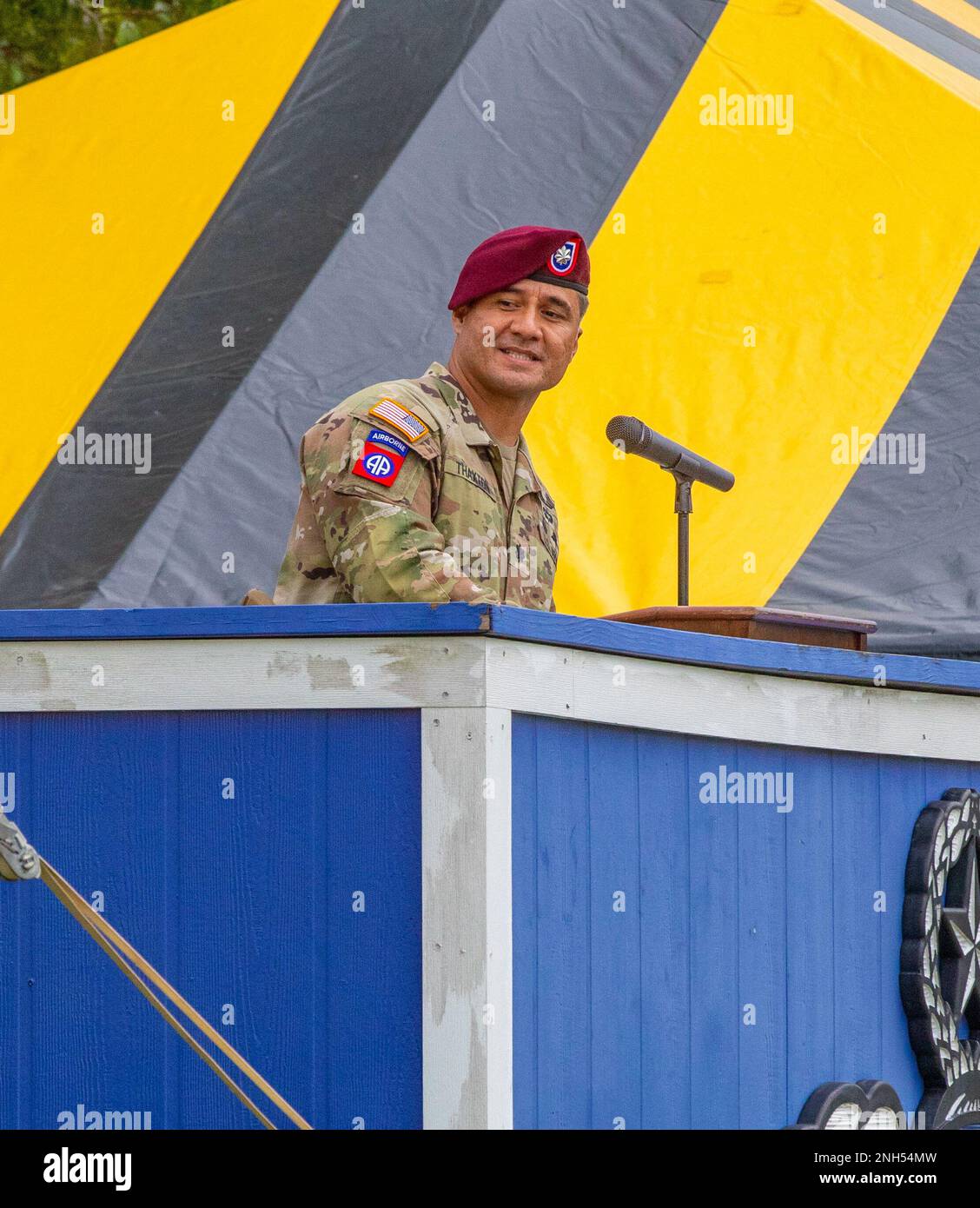 U.S. Army Lt. Col. Todd Sunday relinquishes command of the Headquarters ...