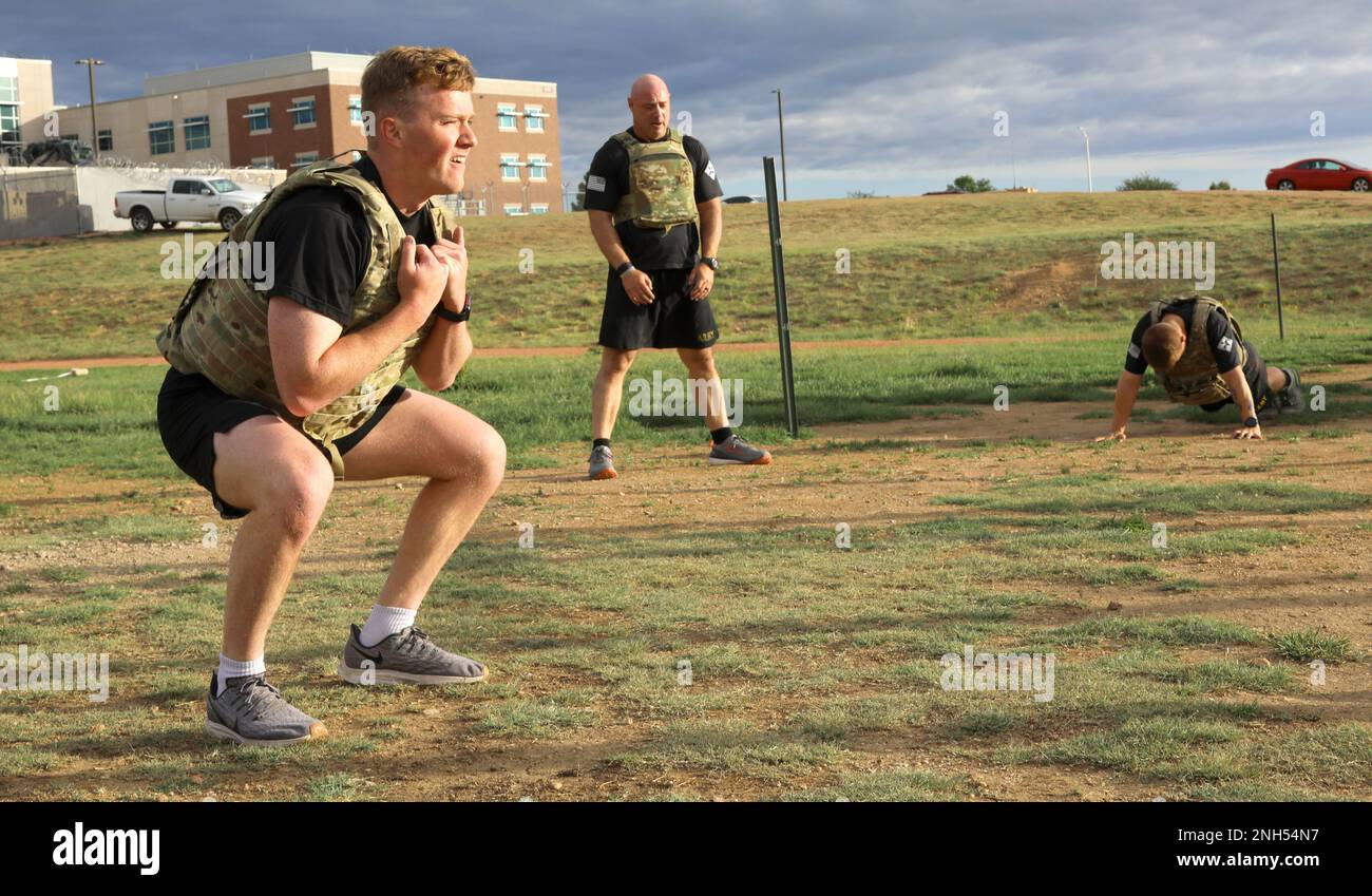 A U.S. Military Academy cadet performs squats during a physical ...