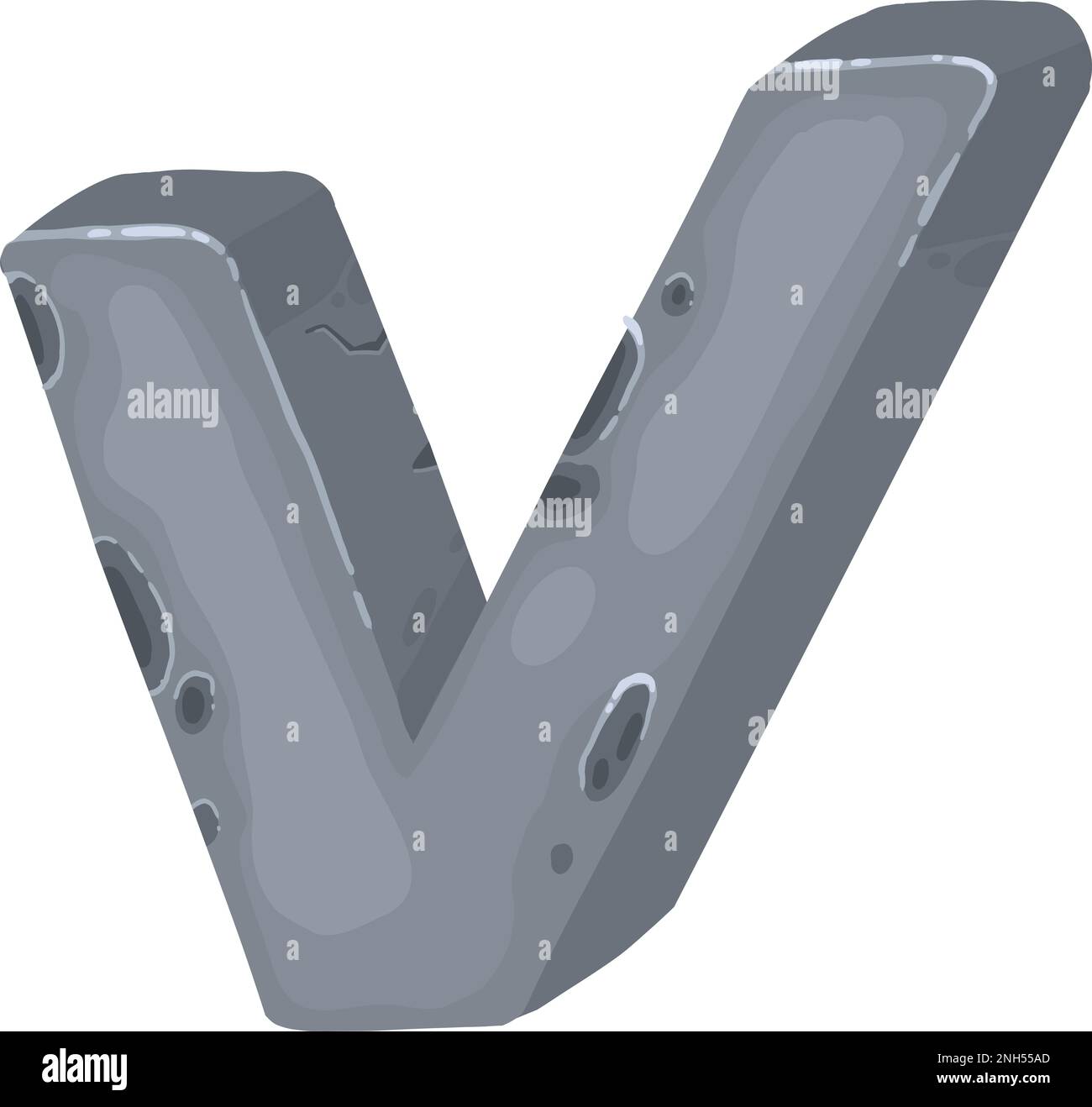 Stone Plate Board Banner For Games Gui Design Element Rock Metal Panel Button Key Frame