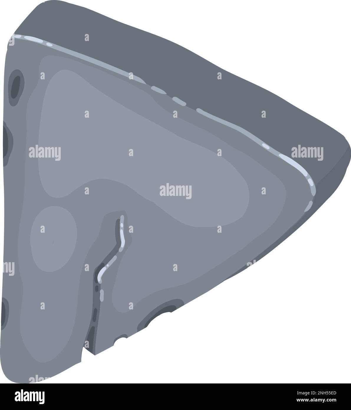 Stone Plate Board Banner For Games Gui Design Element Rock Metal Panel Button Key Frame