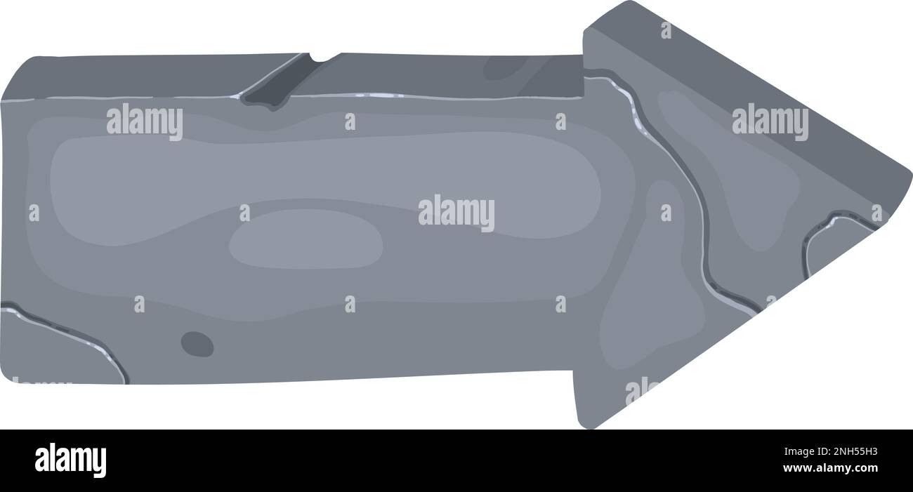 Stone Plate Board Banner For Games Gui Design Element Rock Metal Panel Button Key Frame