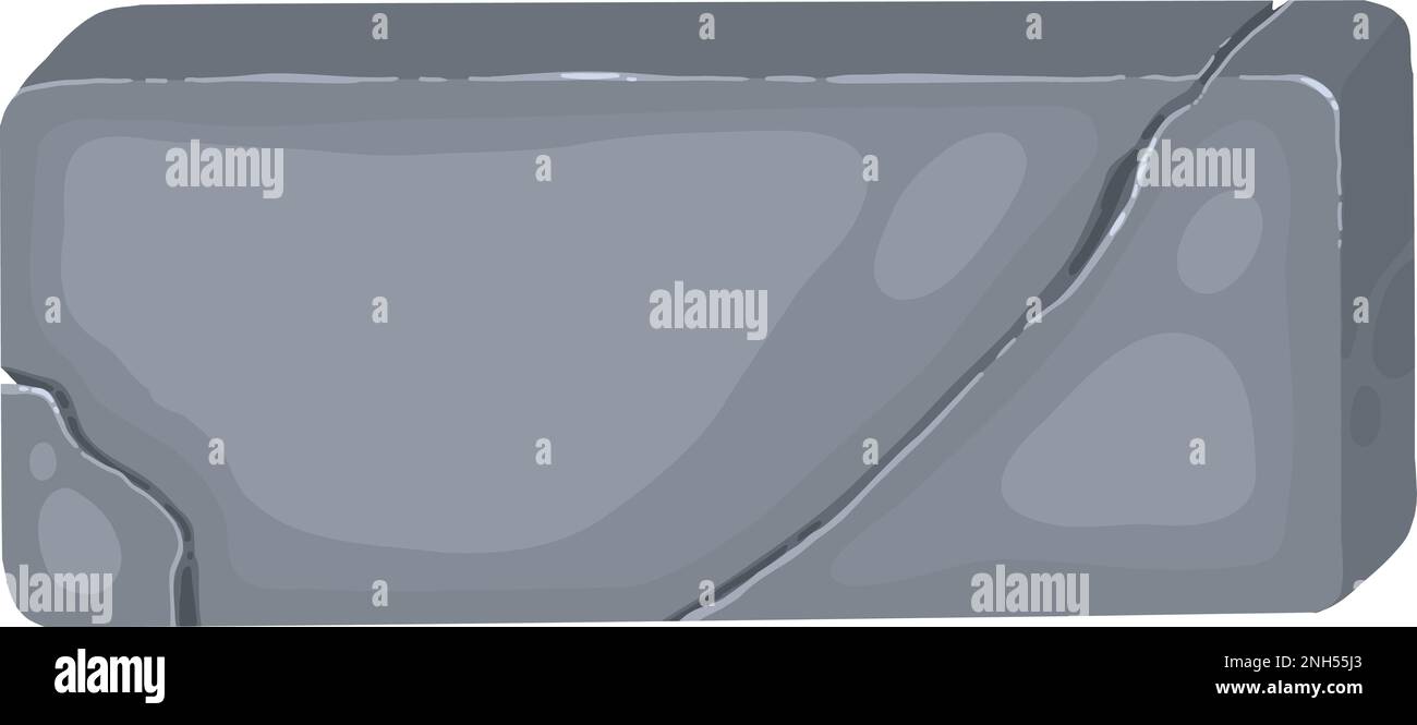 Stone Plate Board Banner For Games Gui Design Element Rock Metal Panel Button Key Frame