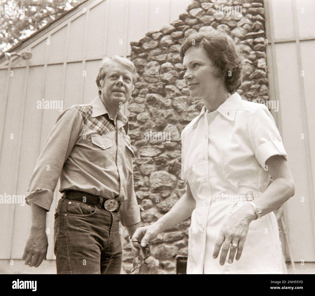 Jimmy and Rosalynn Carter at the Carter's Pond House in Plains, GA ...