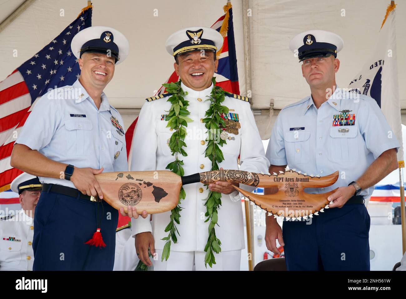 Sector Honolulu personnel present Capt. Arex Avanni a departing gift ...