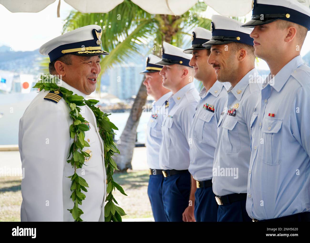 Capt. Arex Avanni conducts a uniform inspection of Sector Honolulu ...