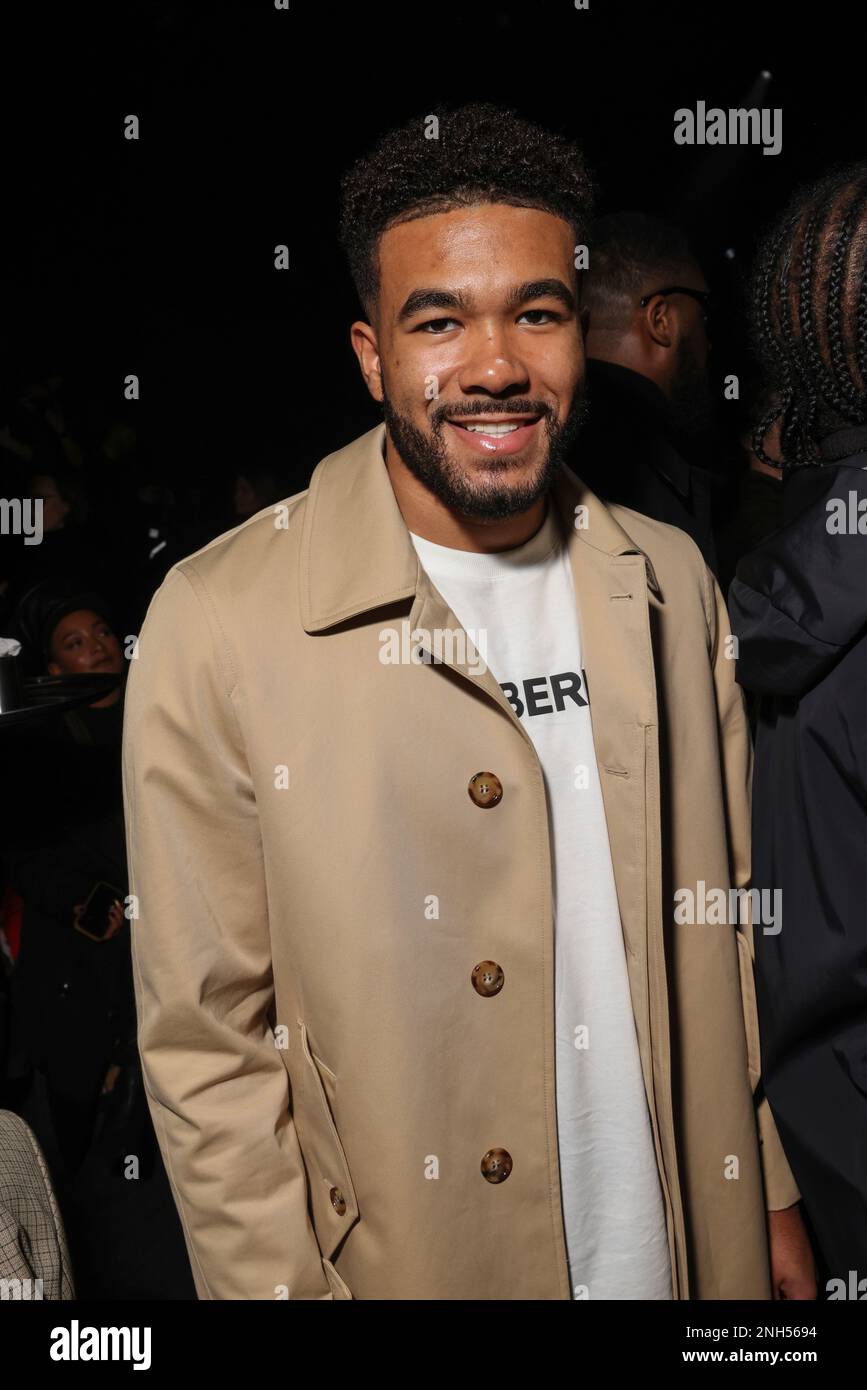 Reece James attends the Burberry Autumn/Winter 2023 fashion collection ...