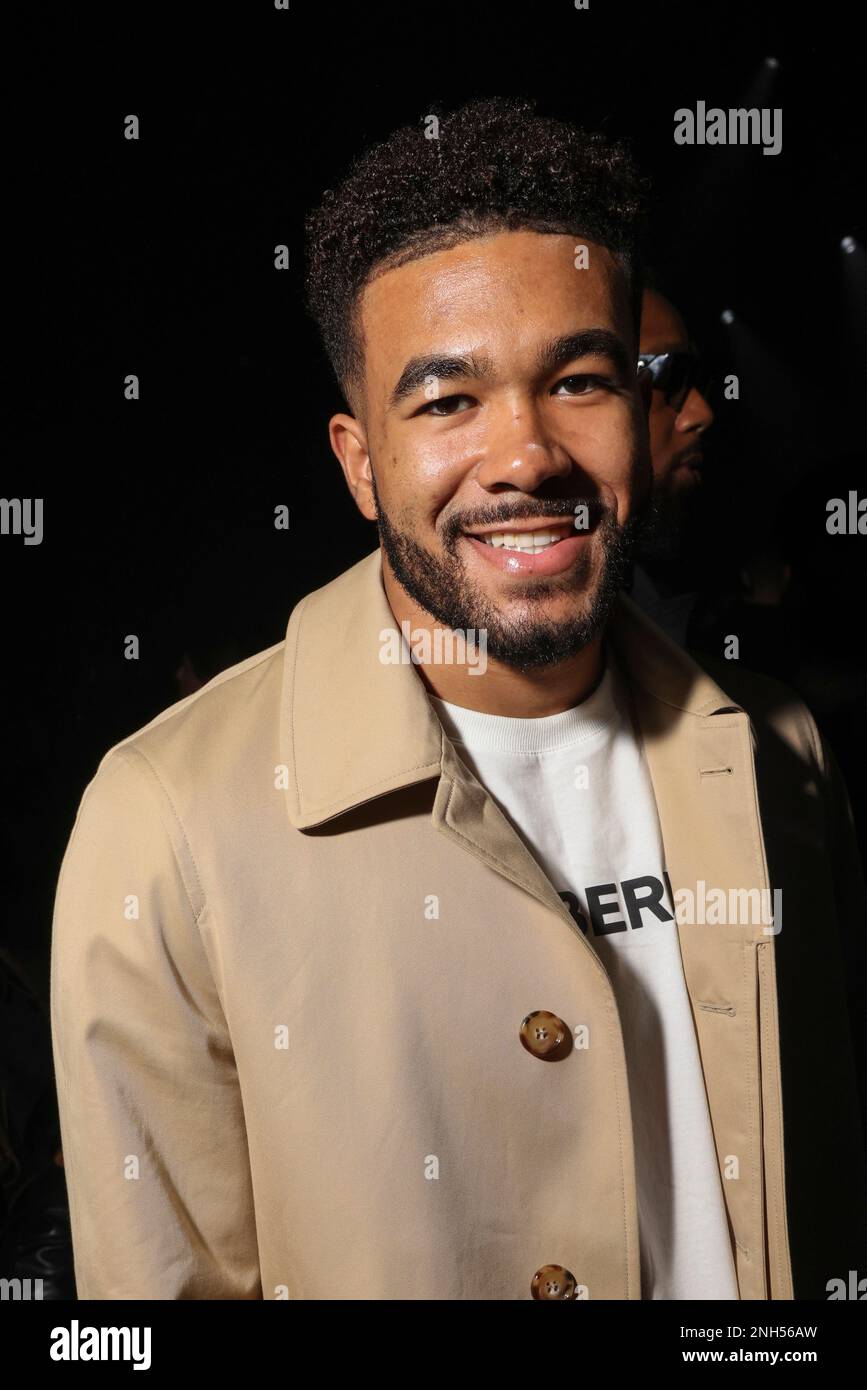 Reece James attends the Burberry Autumn/Winter 2023 fashion collection ...