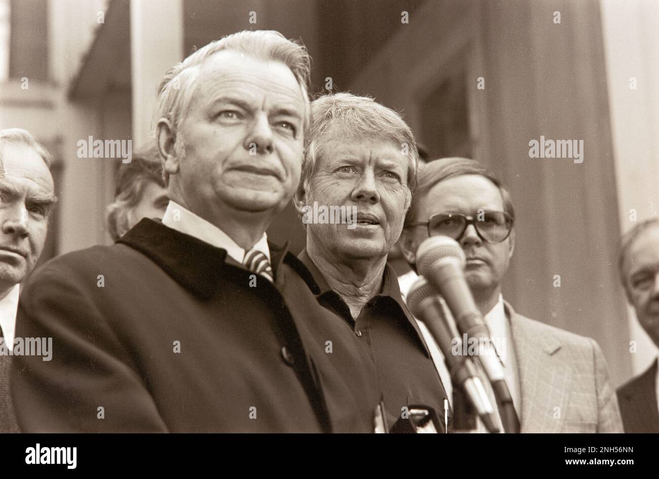 Senator ROBERT BYRD,President elect Jimmy Carter and Vice President ...