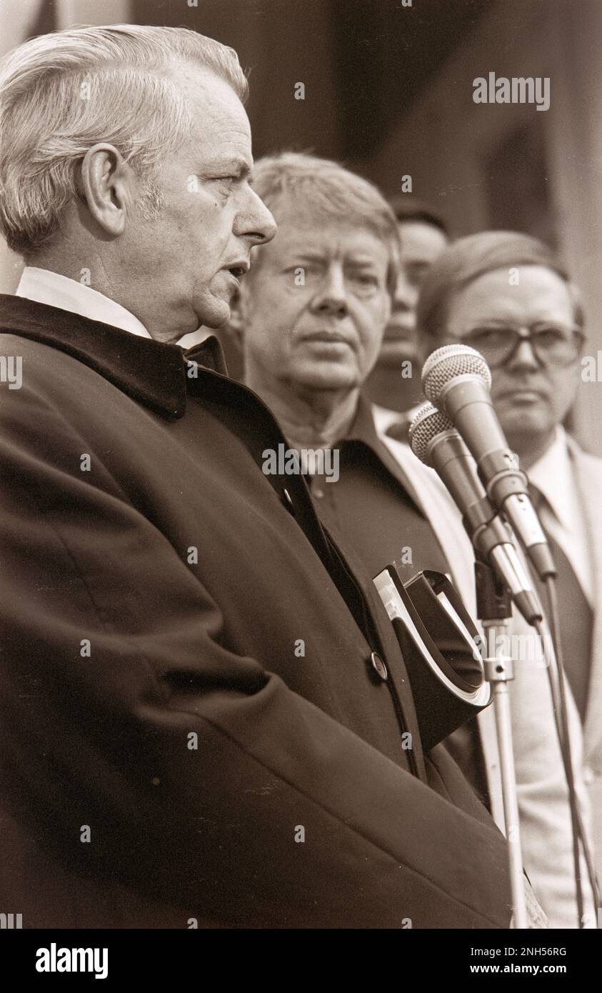 Senator ROBERT BYRD,President elect Jimmy Carter and Vice President ...