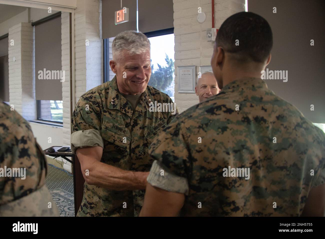 U.S. Marine Corps Maj. Gen. Roger B. Turner (left), the commanding ...