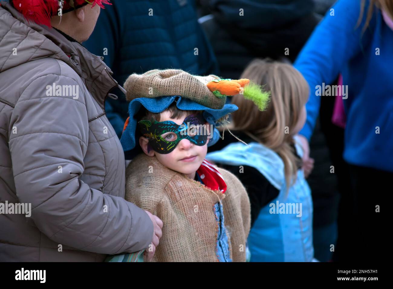 Carnaval de Binche Lundi Gras Stock Photo - Alamy